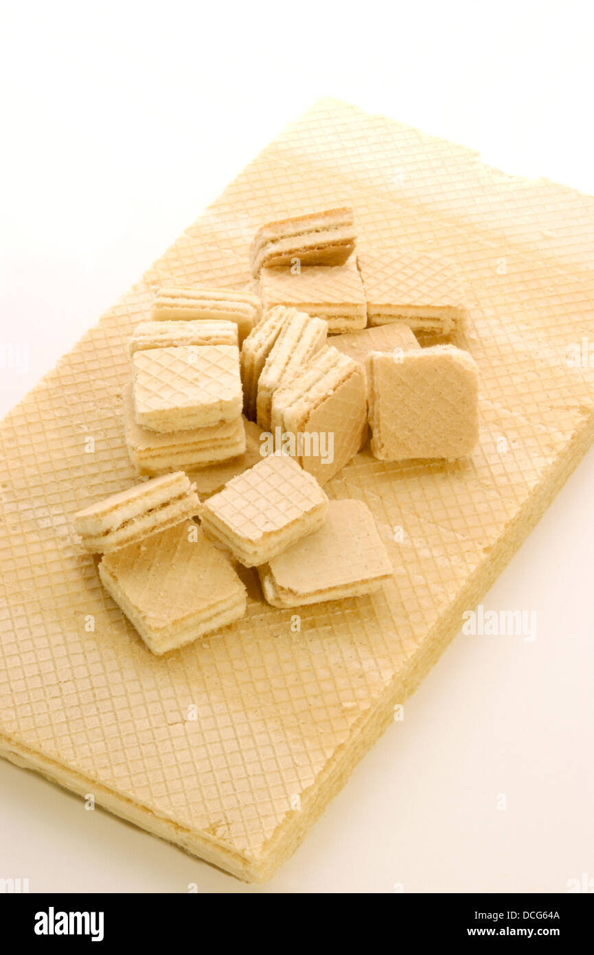 home made wafers with vanilla cream Stock Photo - Alamy