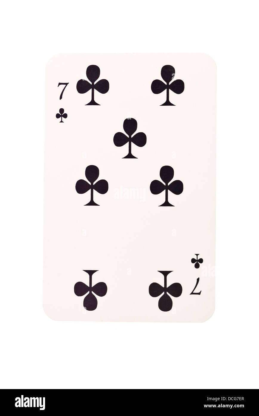 Seven of clubs Stock Photo - Alamy