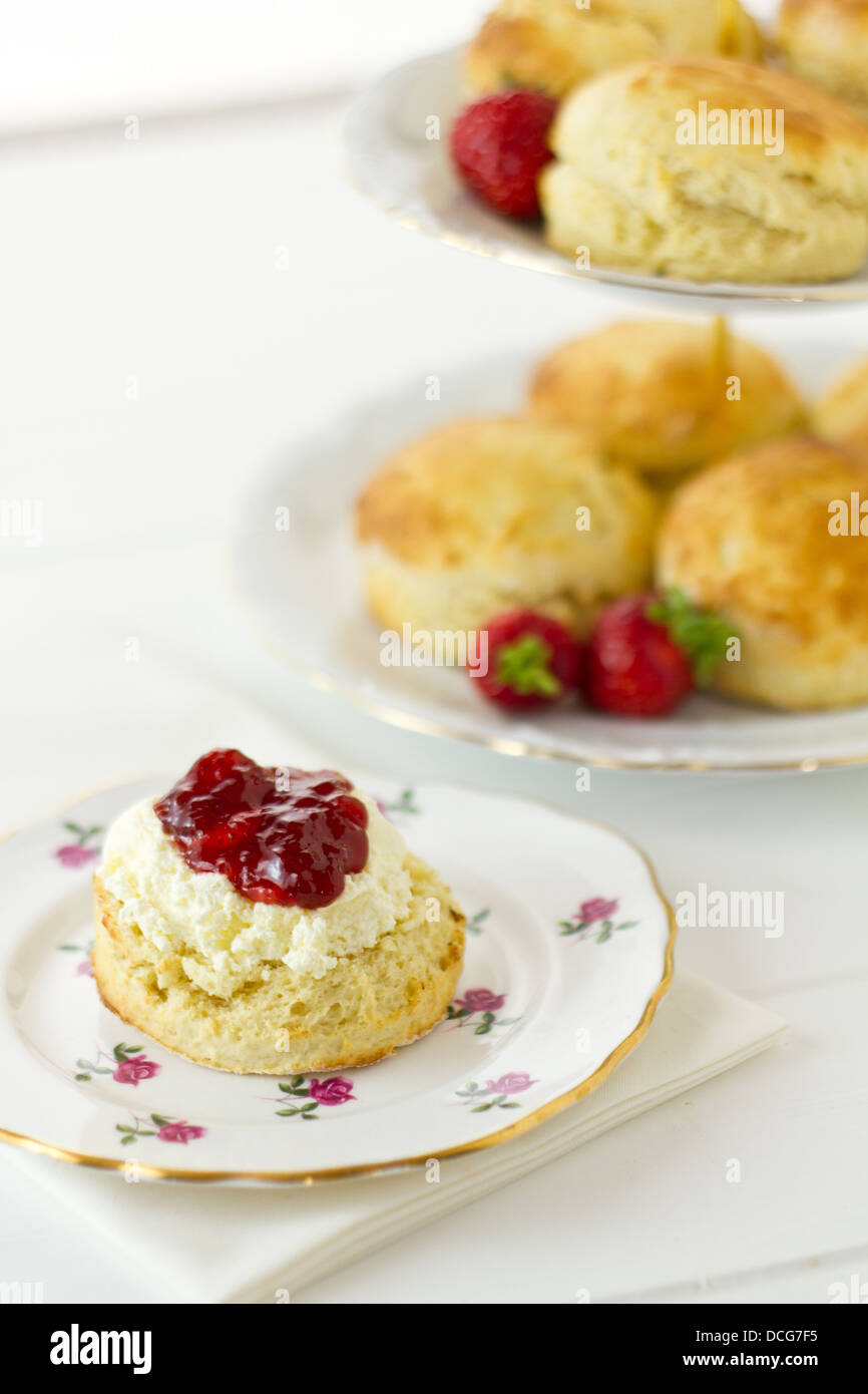 Cream Tea, Devonshire style Stock Photo - Alamy