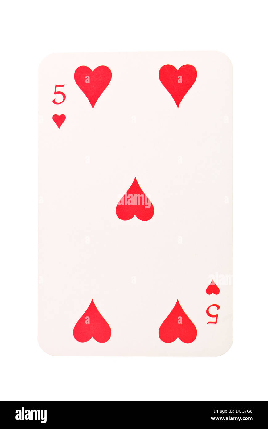 Five of Hearts Stock Photo - Alamy