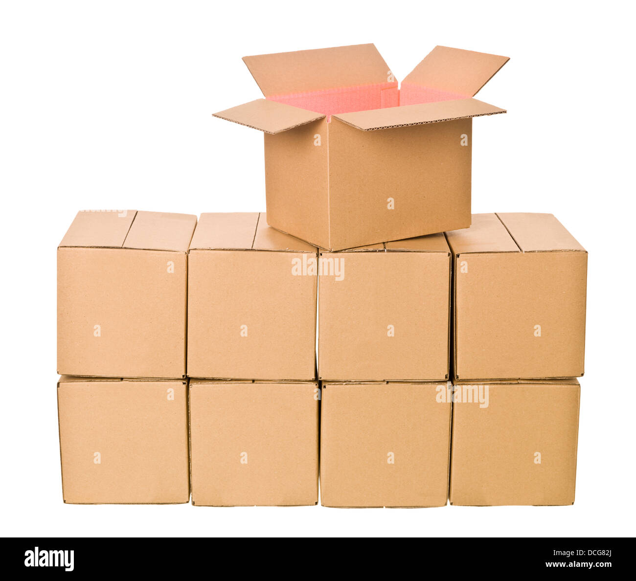 Stack of Cardboard boxes Stock Photo - Alamy