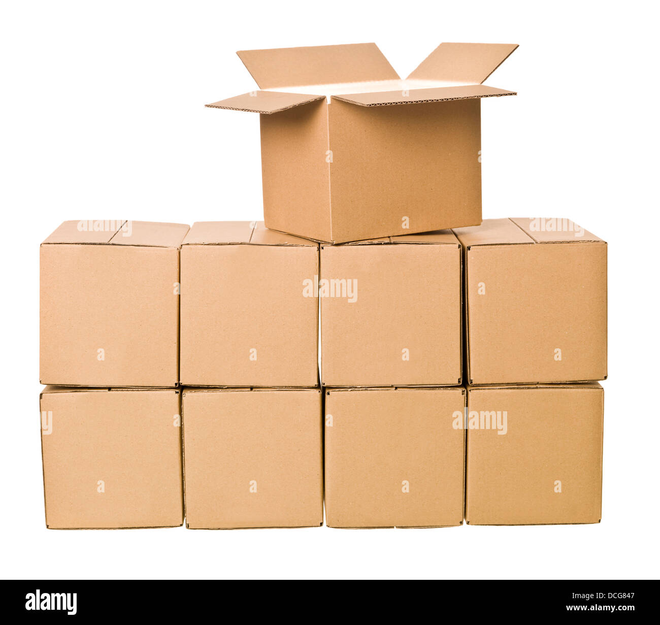 Stack of Cardboard boxes Stock Photo - Alamy