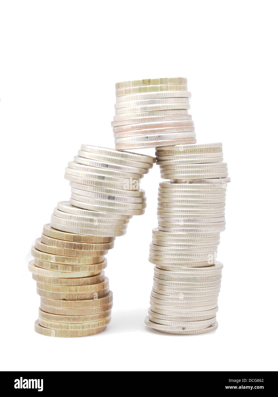 Coins column Cut Out Stock Images & Pictures - Alamy