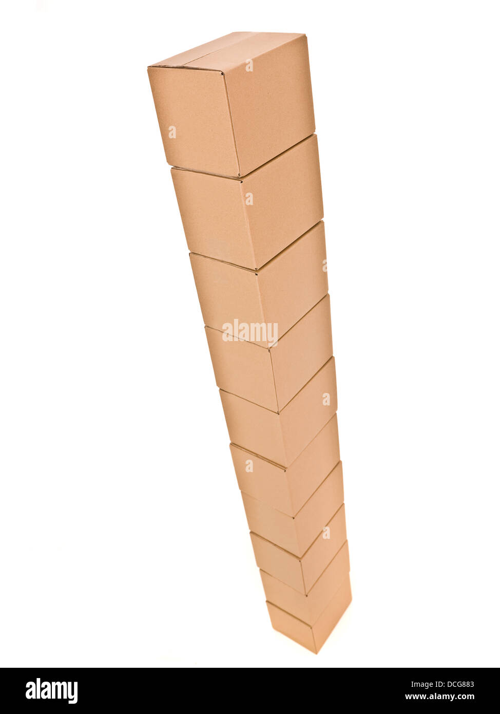 Tower of Cardboard boxes Stock Photo - Alamy