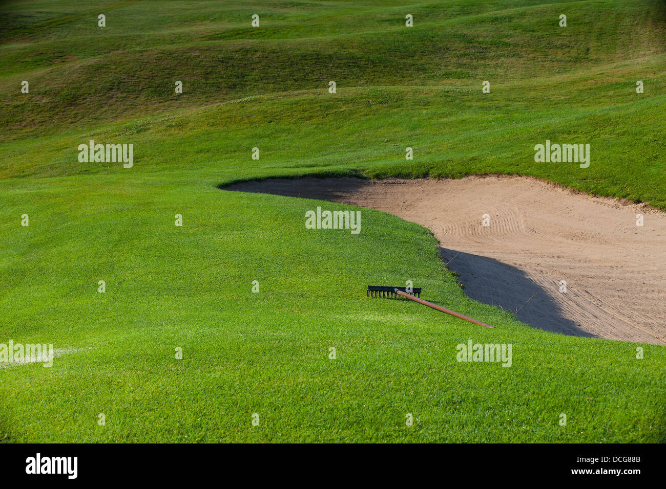 Summer golf course with different bunkers Stock Photo - Alamy