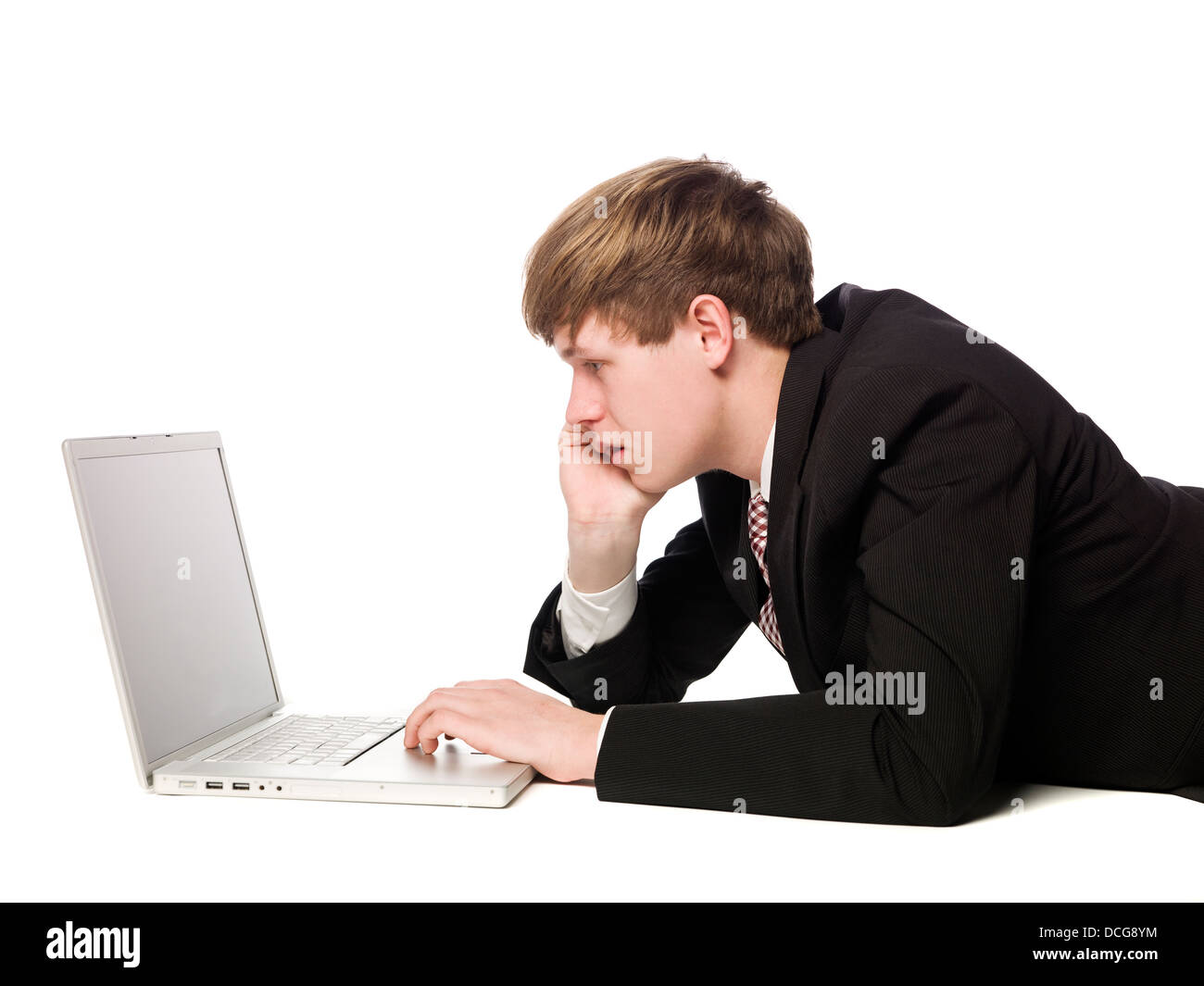 man with computer Stock Photo - Alamy