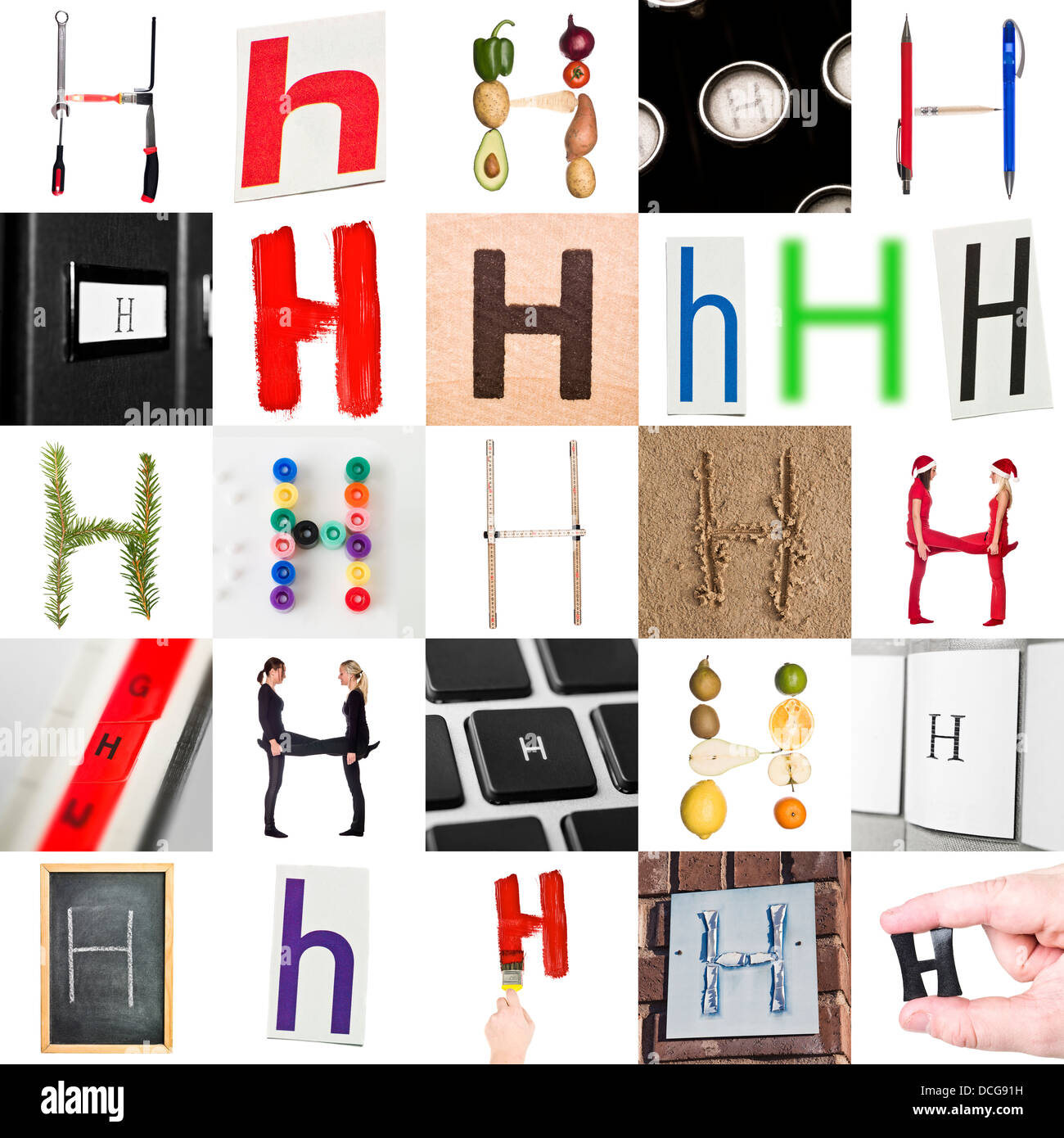 Collage of Letter H Stock Photo - Alamy