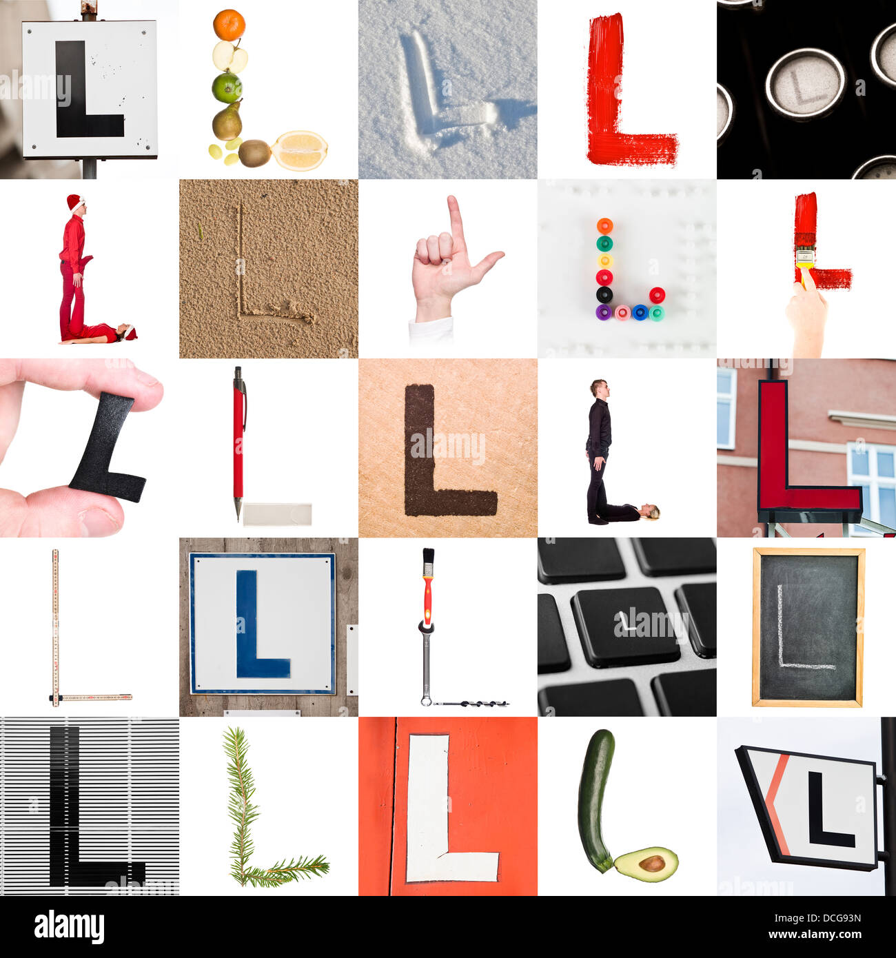 Collage of Letter L Stock Photo - Alamy