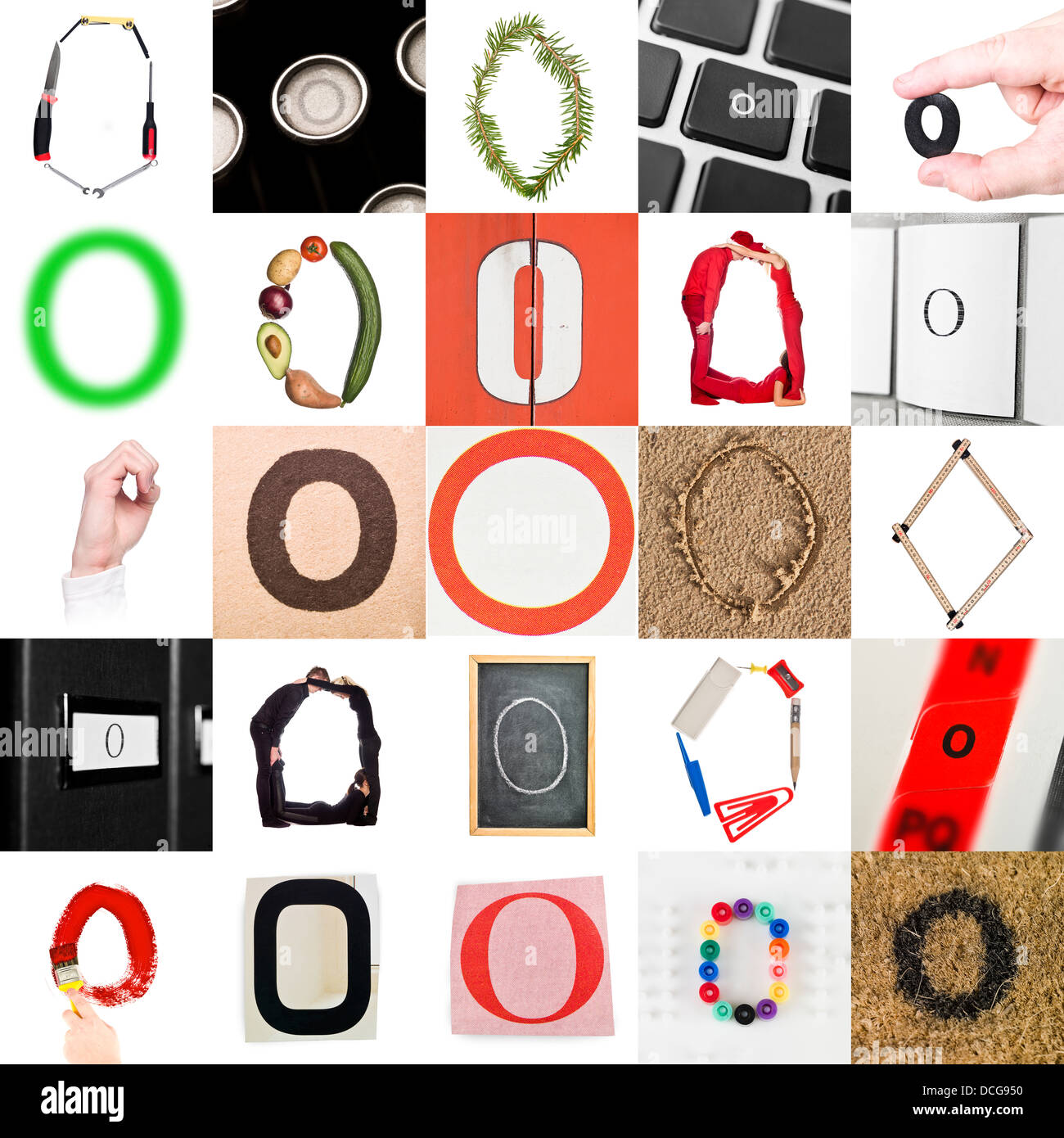 Collage of Letter O Stock Photo - Alamy