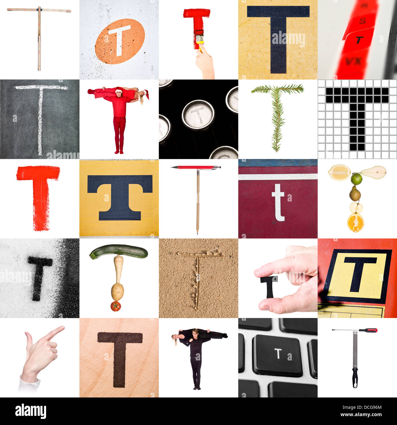 Collage of Letter T Stock Photo - Alamy