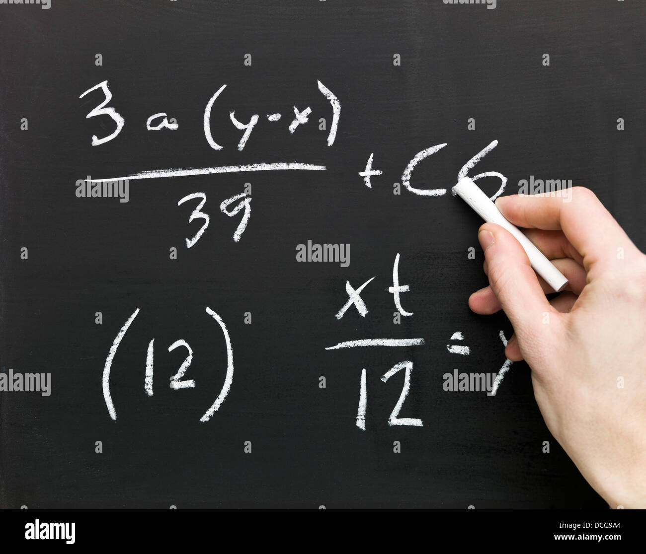 Mathematics on a blackboard Stock Photo - Alamy