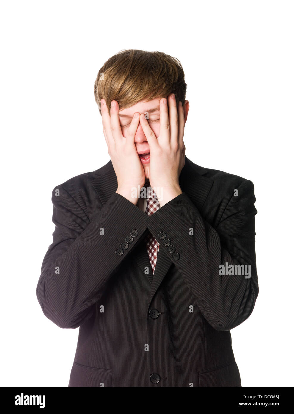 Horrified young man Stock Photo - Alamy