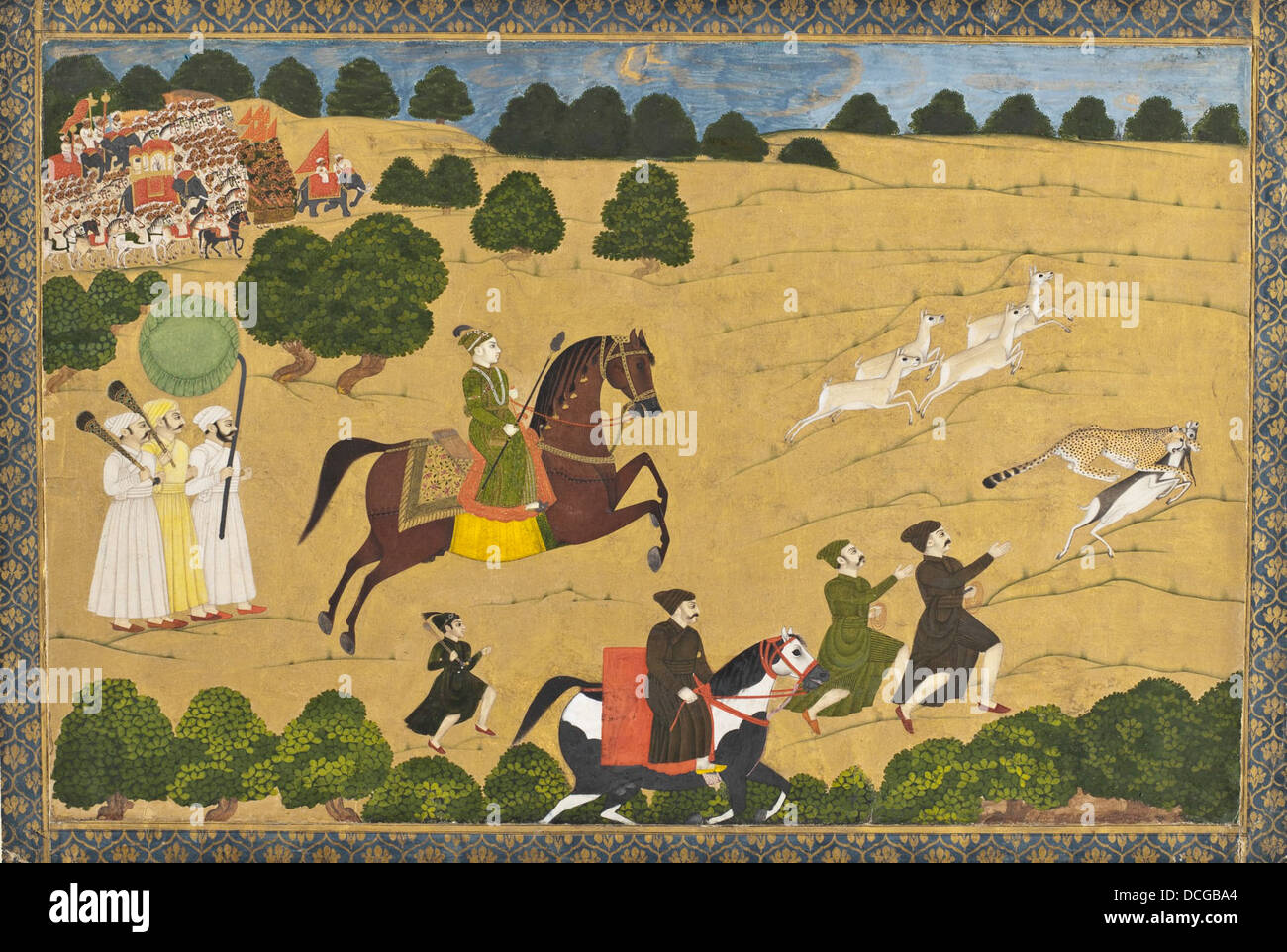 Prince Hunting with Cheetah M.90.141.4 Stock Photo - Alamy