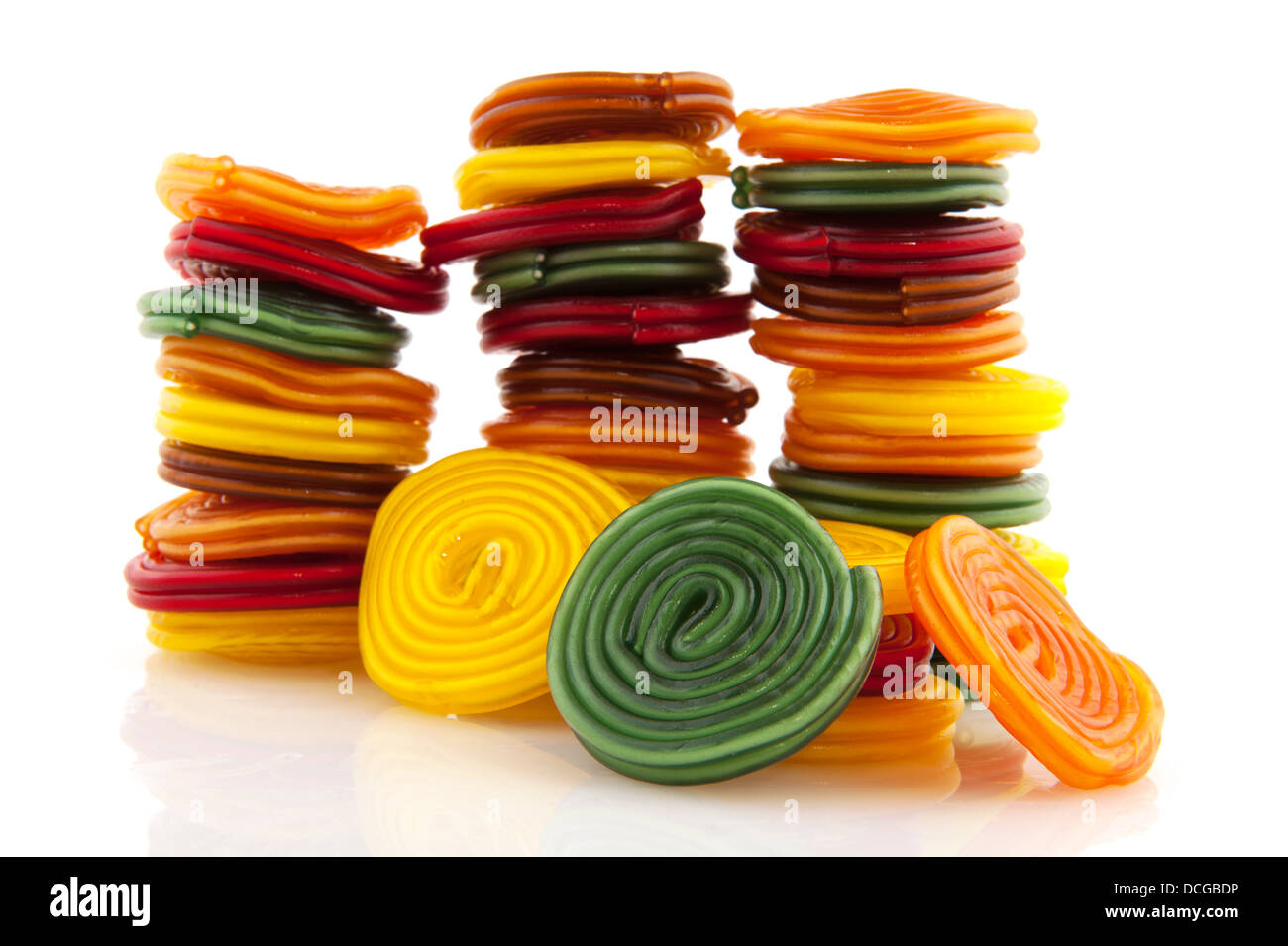Colorful candy rolls Stock Photo - Alamy