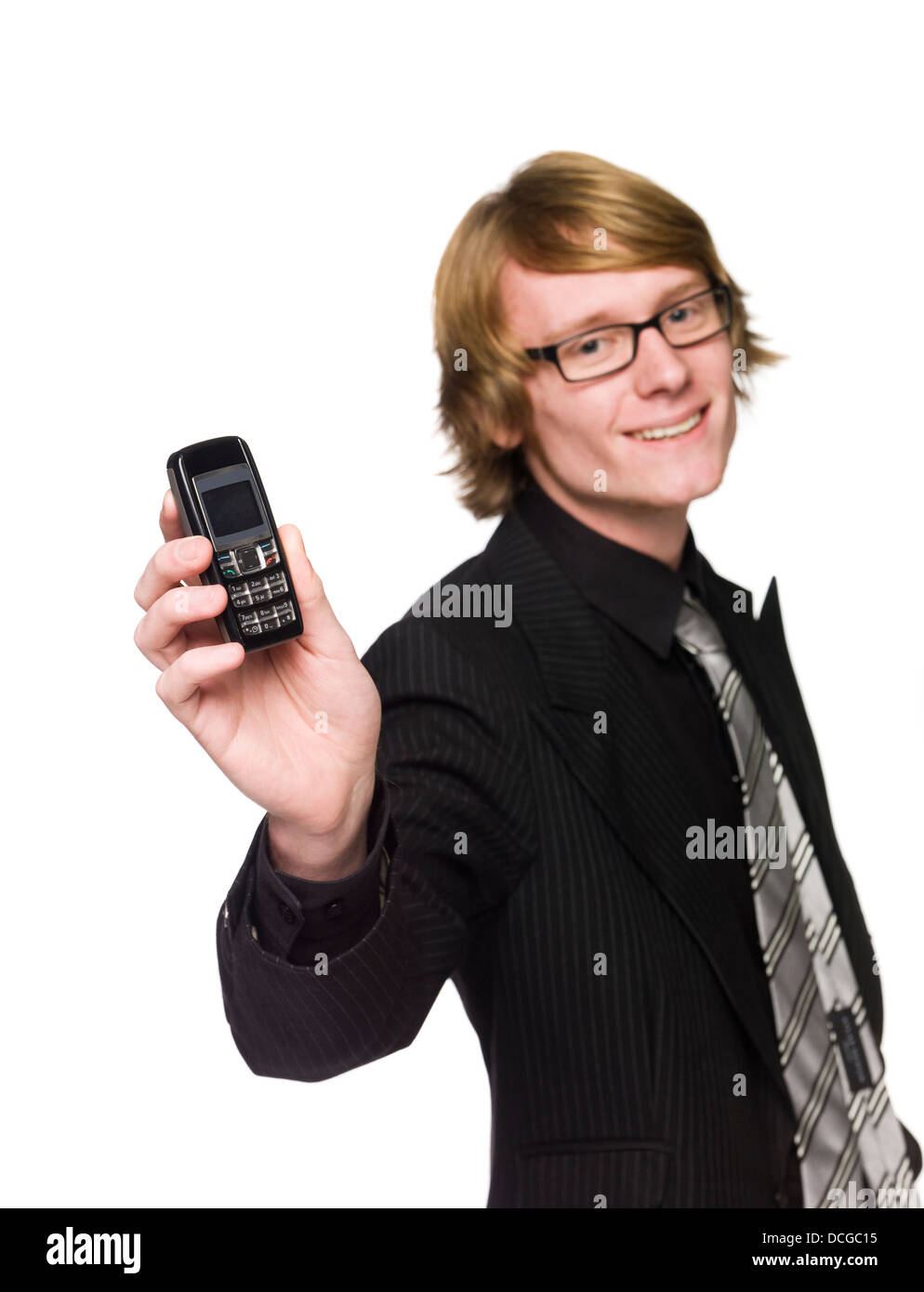 Man with a mobile Stock Photo - Alamy