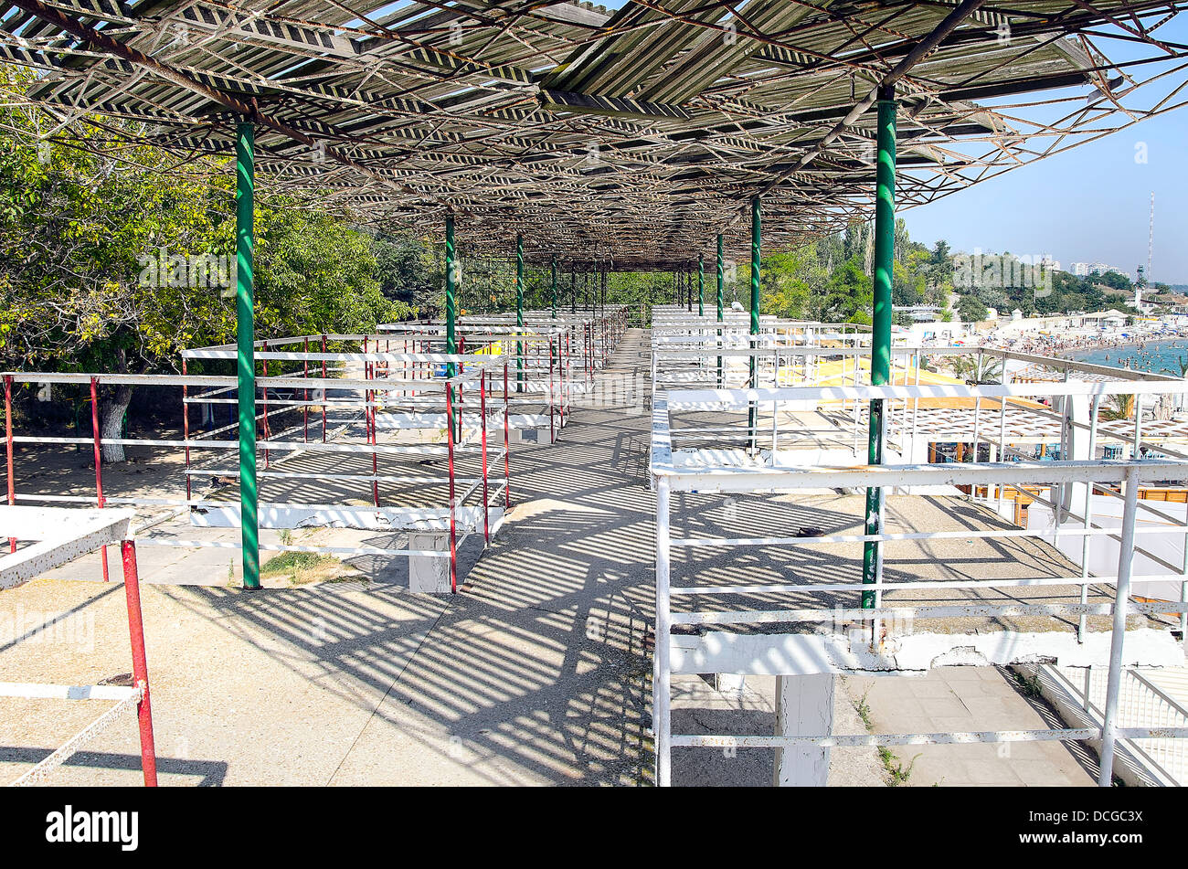 Observation Deck allowing for a Good View of the Beach Stock Photo - Alamy