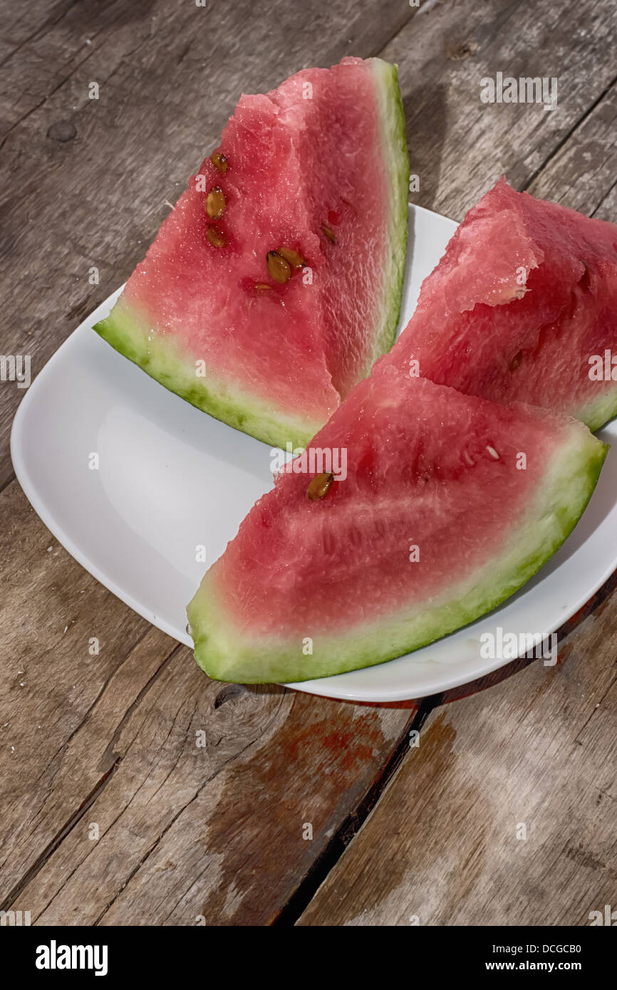 sliced ripe watermelon Stock Photo - Alamy