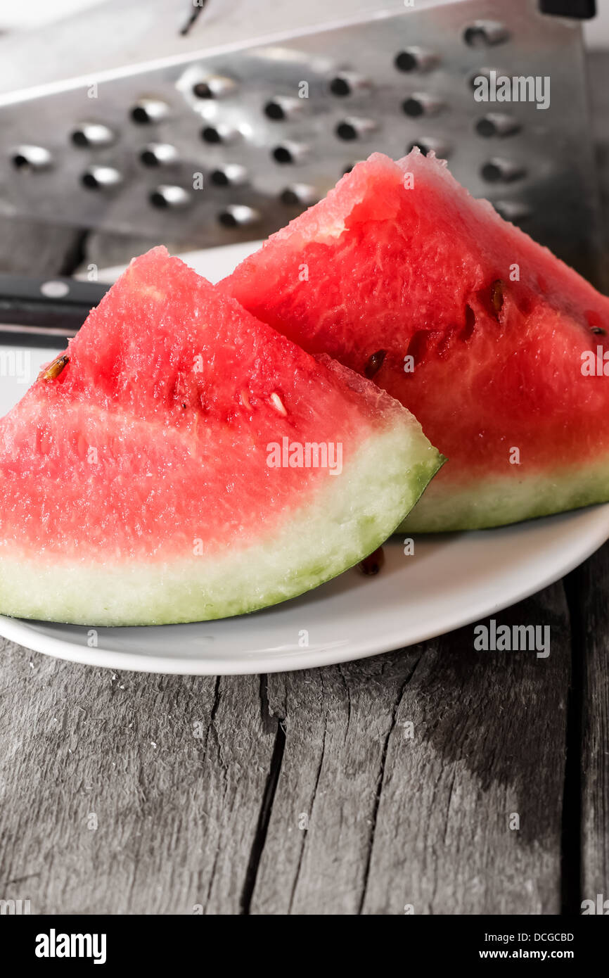 sliced ripe watermelon Stock Photo - Alamy