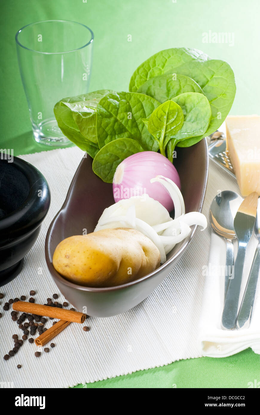 fresh vegetables and spice Stock Photo - Alamy