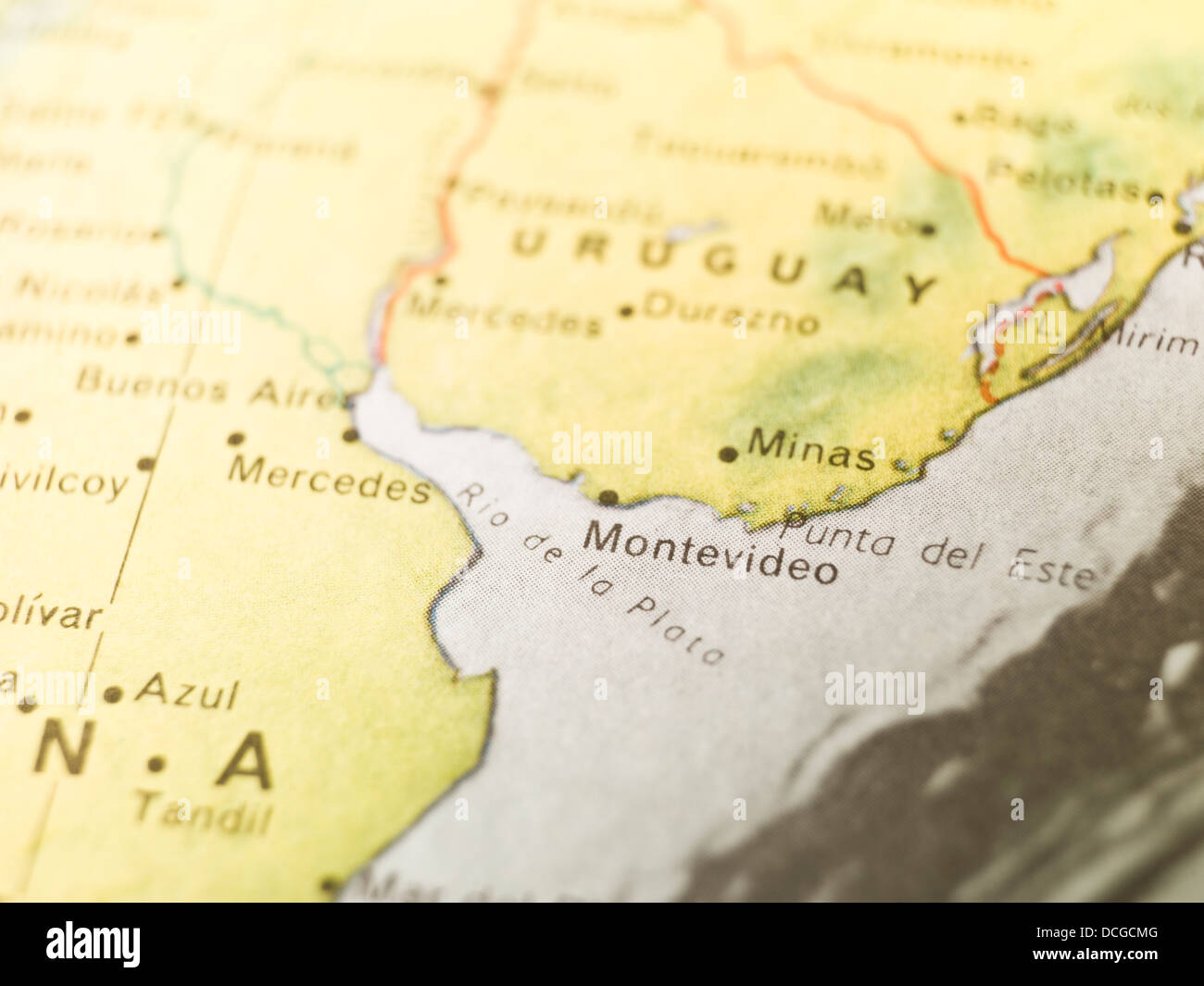 Map of Montevideo Stock Photo - Alamy