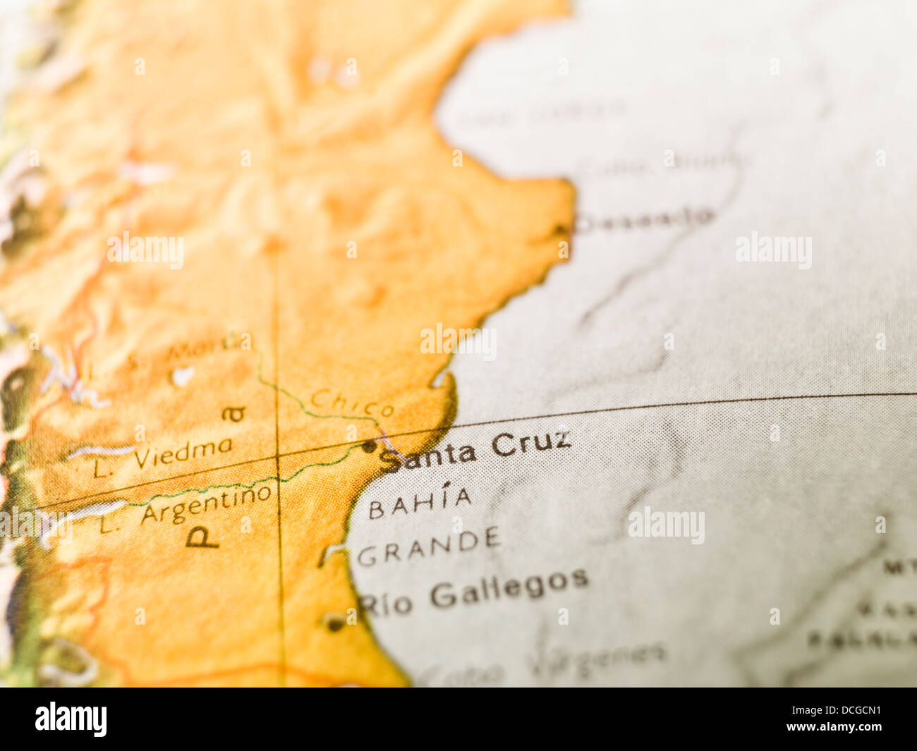 Map of Santa Cruz Stock Photo - Alamy
