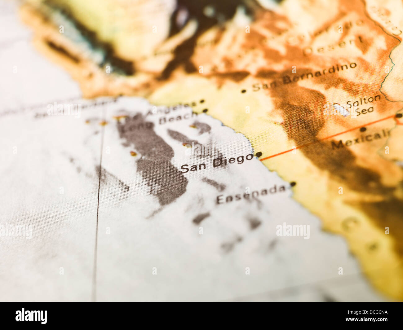 Map of San Diego Stock Photo - Alamy