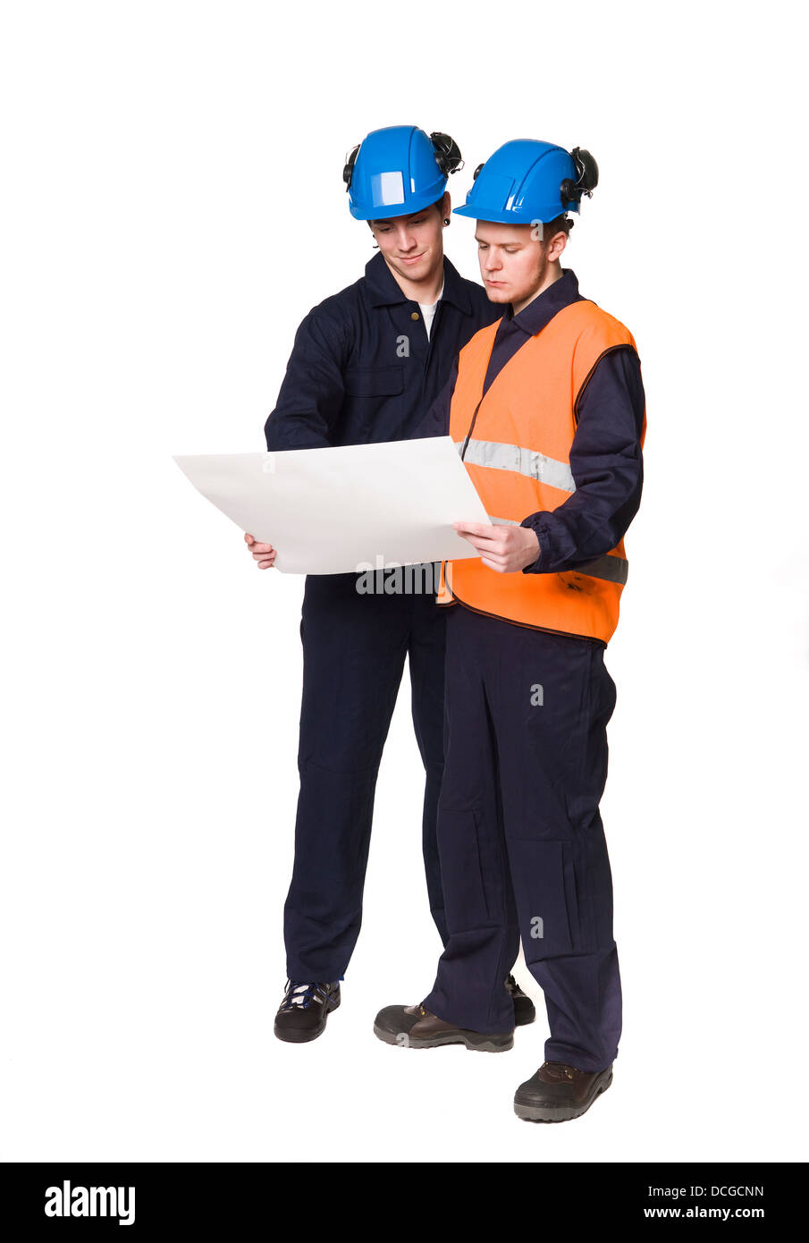 Men in workingclothes Stock Photo - Alamy