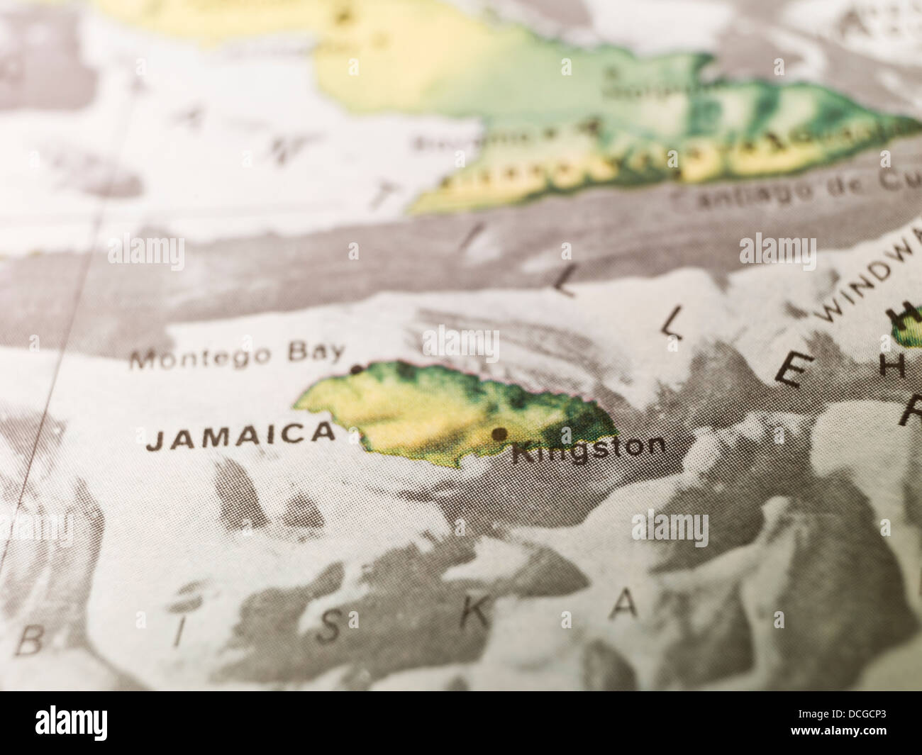 Jamaica road map hi-res stock photography and images - Alamy