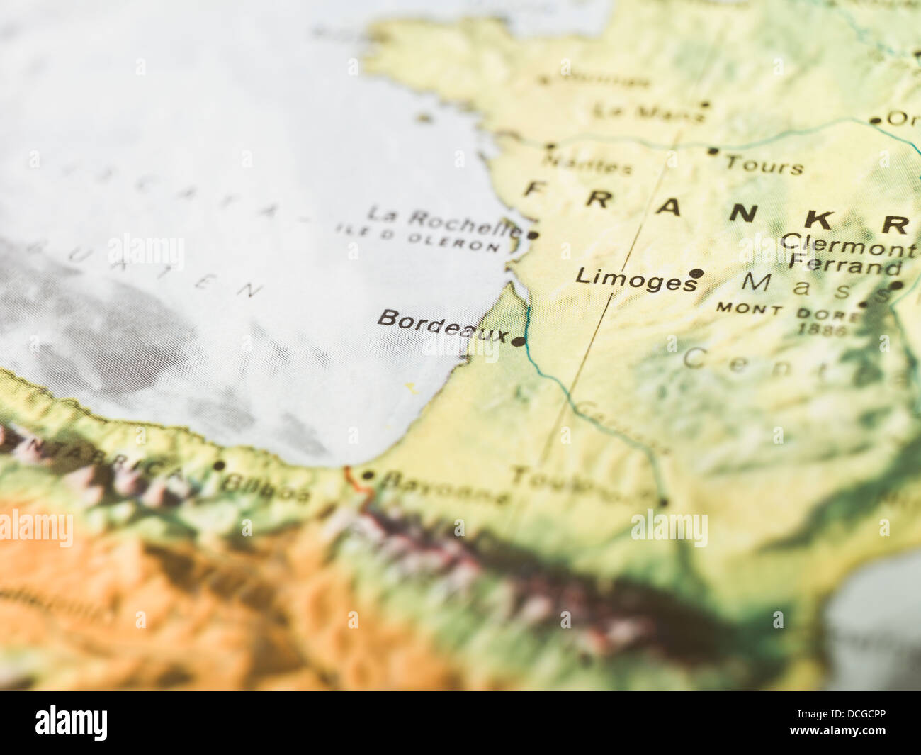 Map of Bordeaux Stock Photo - Alamy