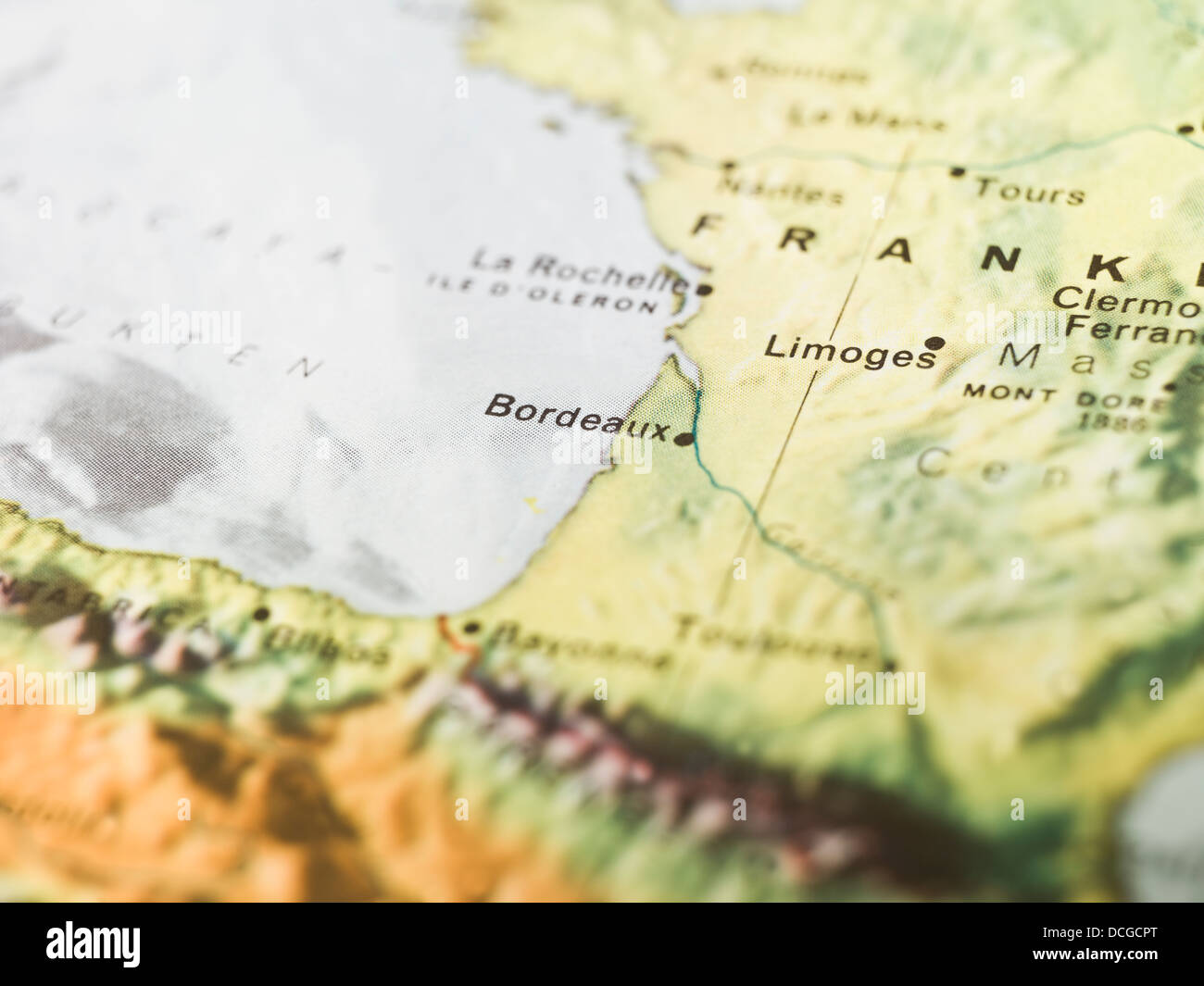 Map of Bordeaux Stock Photo - Alamy