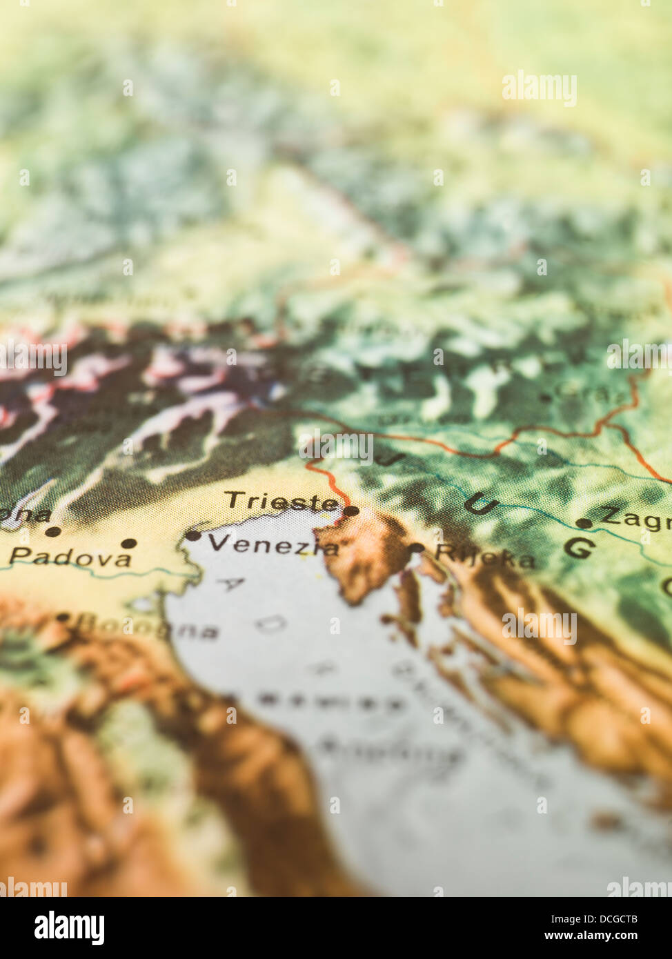 Map of Trieste Stock Photo - Alamy