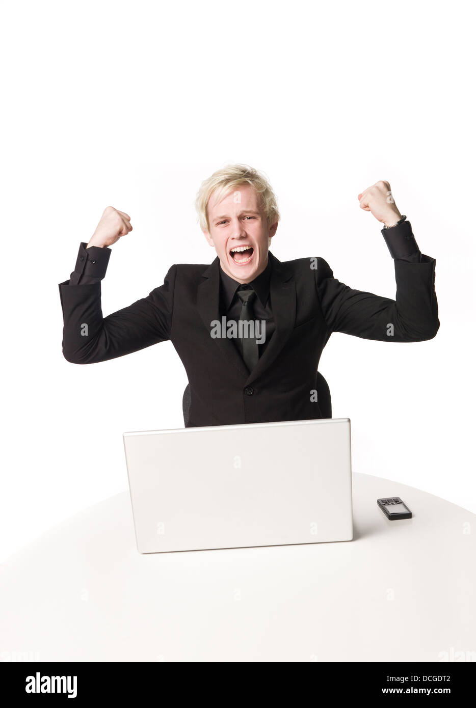 Man infront of his office desk hi-res stock photography and images - Alamy