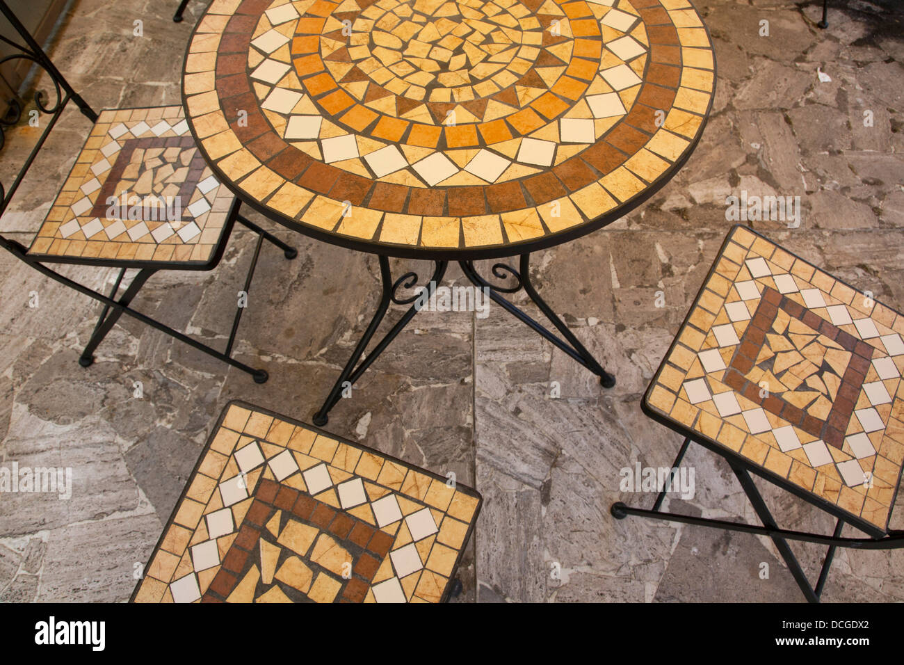 Detail of a hotel rooftop patio in Florence, Italy Stock Photo - Alamy