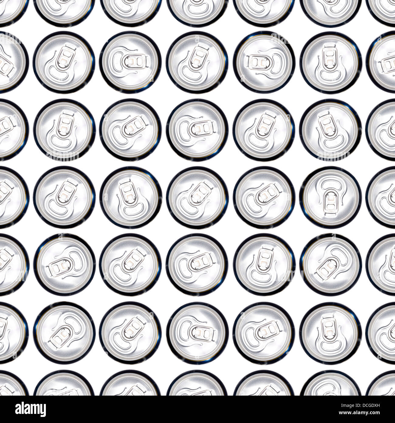 Cans in a pattern Stock Photo - Alamy