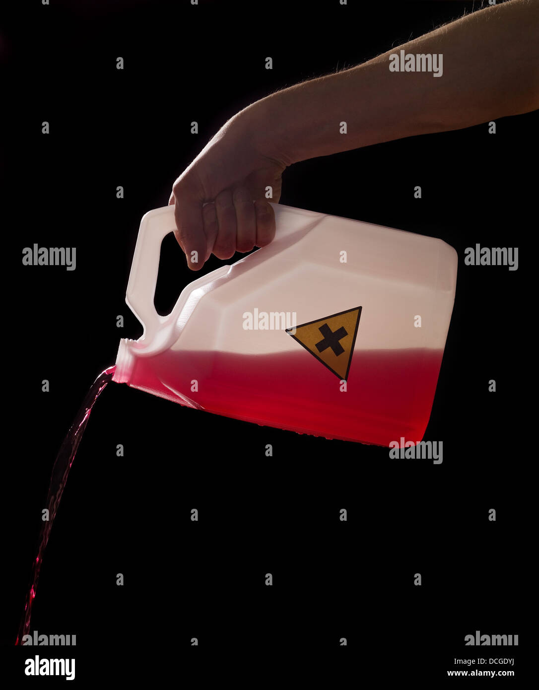 Can with biohazard content Stock Photo - Alamy