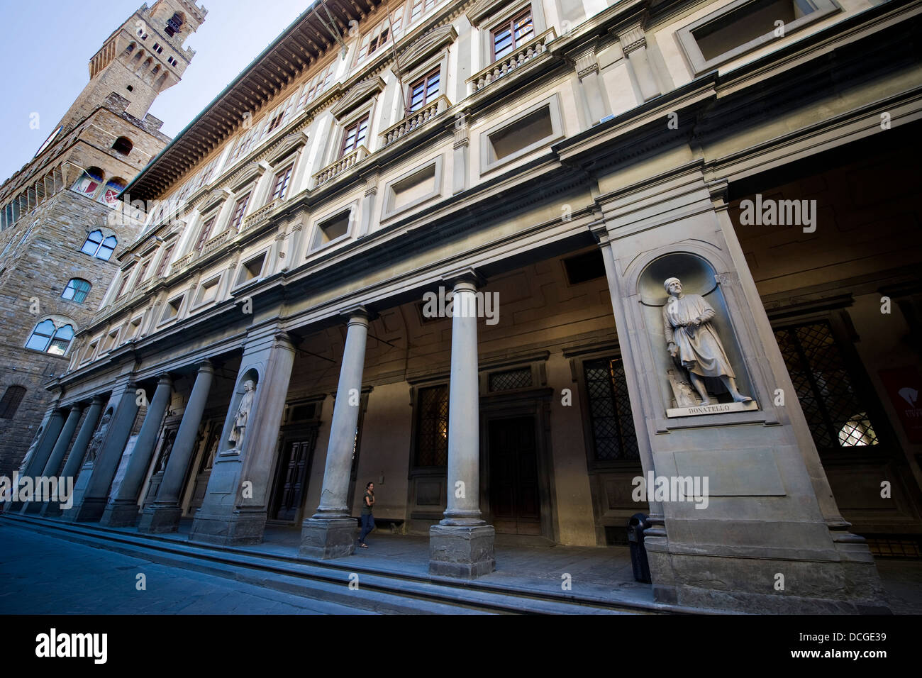 Italy, Tuscany, Florence, Uffizi gallery, Donatello statue Stock Photo ...