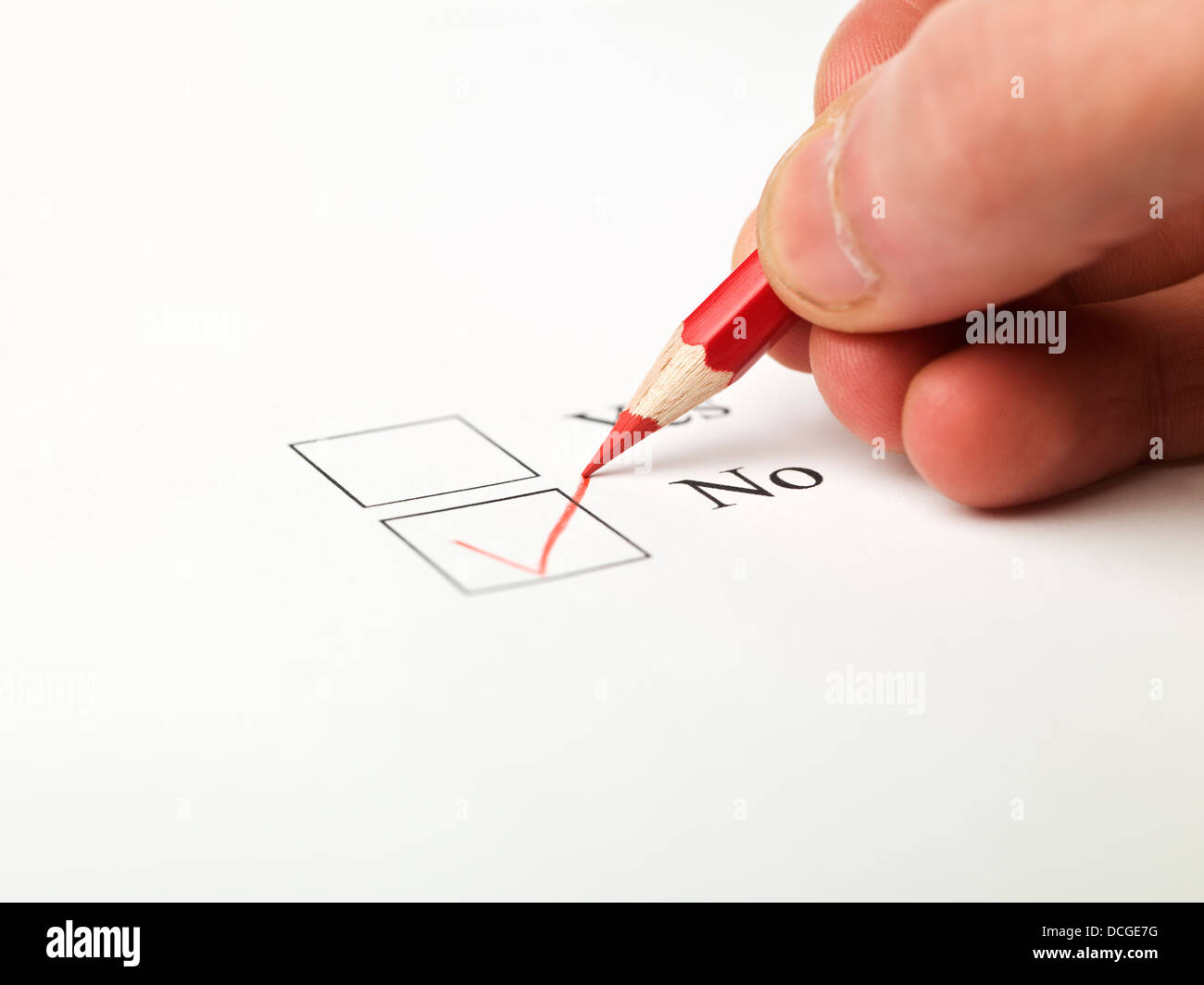 Yes and no decision Stock Photo - Alamy