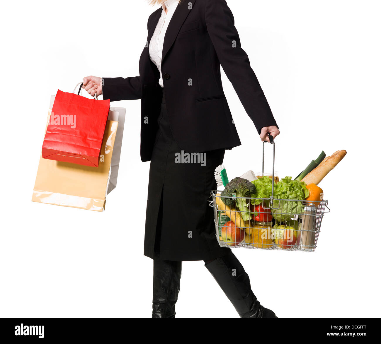 Woman carry heavy shopping hi-res stock photography and images - Alamy