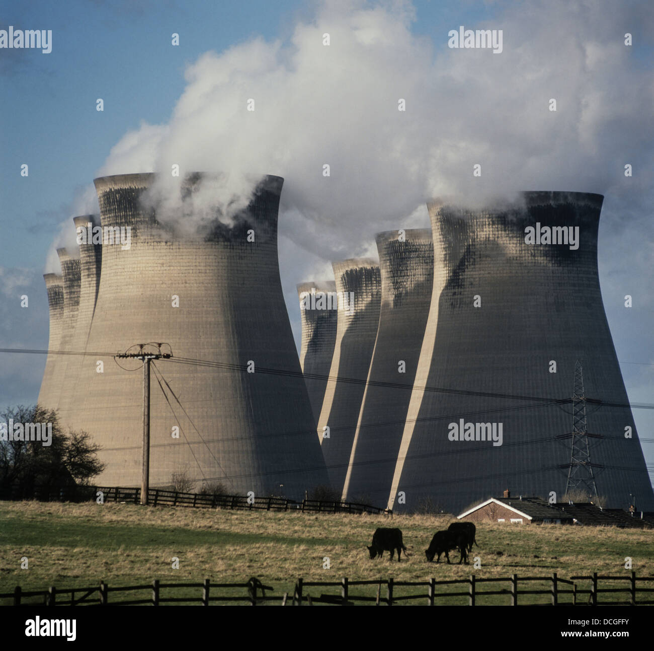 Cooling towers fence hi-res stock photography and images - Alamy