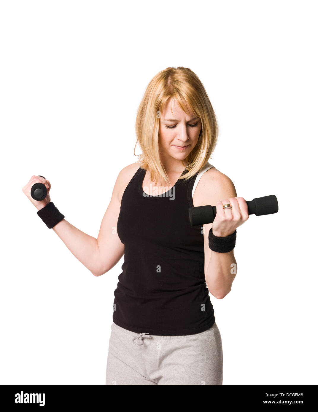 Woman working out Stock Photo - Alamy