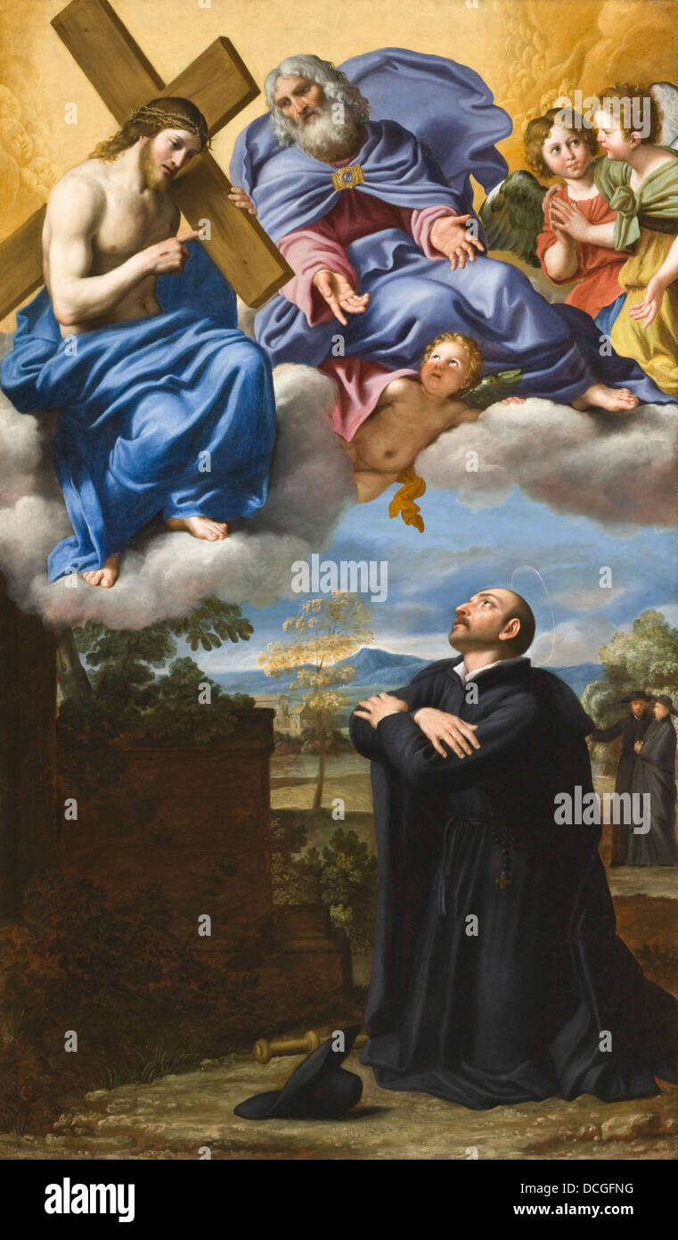 This painting depicts Saint Ignatius of Loyola's spiritual vision of ...