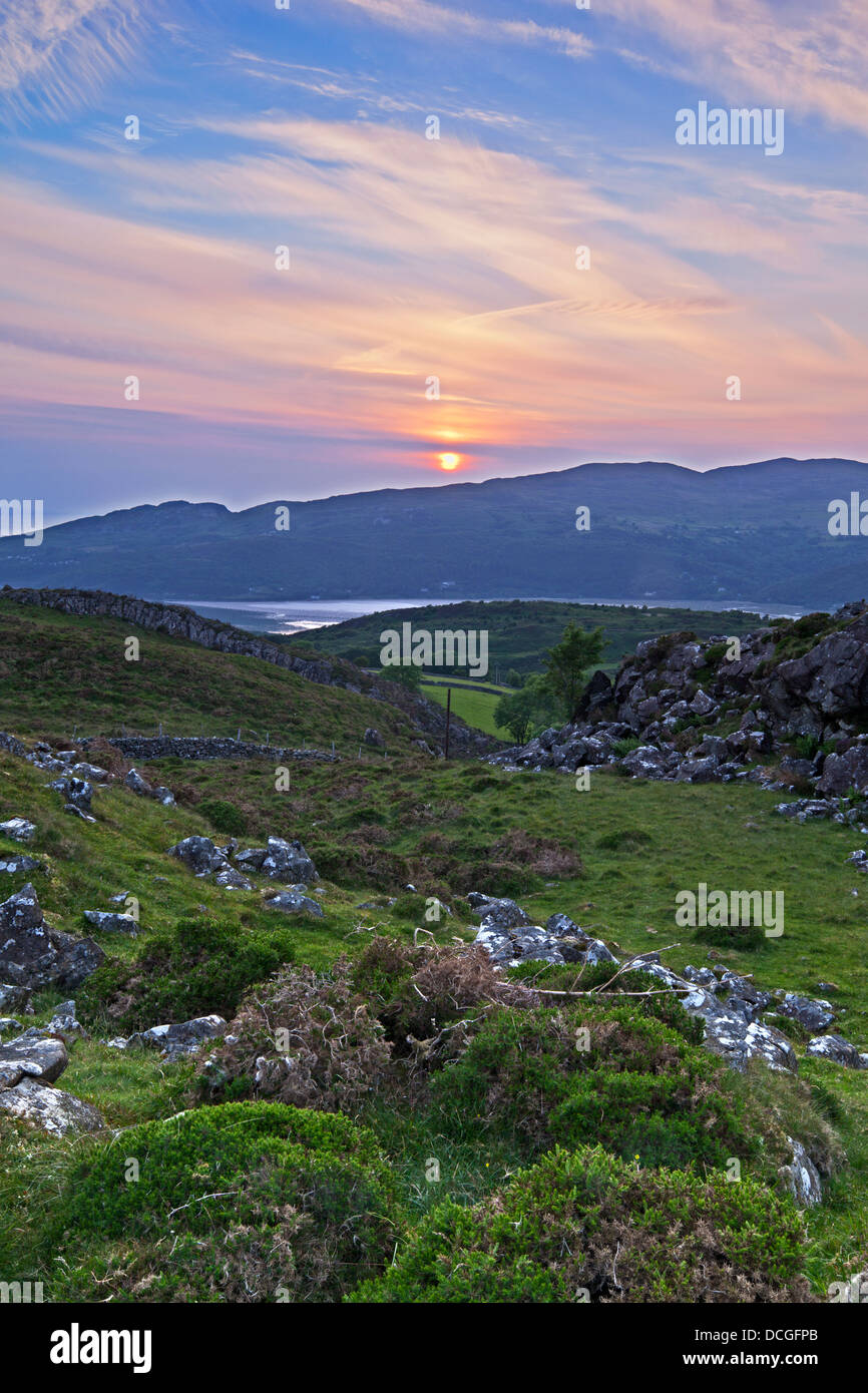 Sunset over Mawddach Estuary from Cregennan Lakes Stock Photo - Alamy