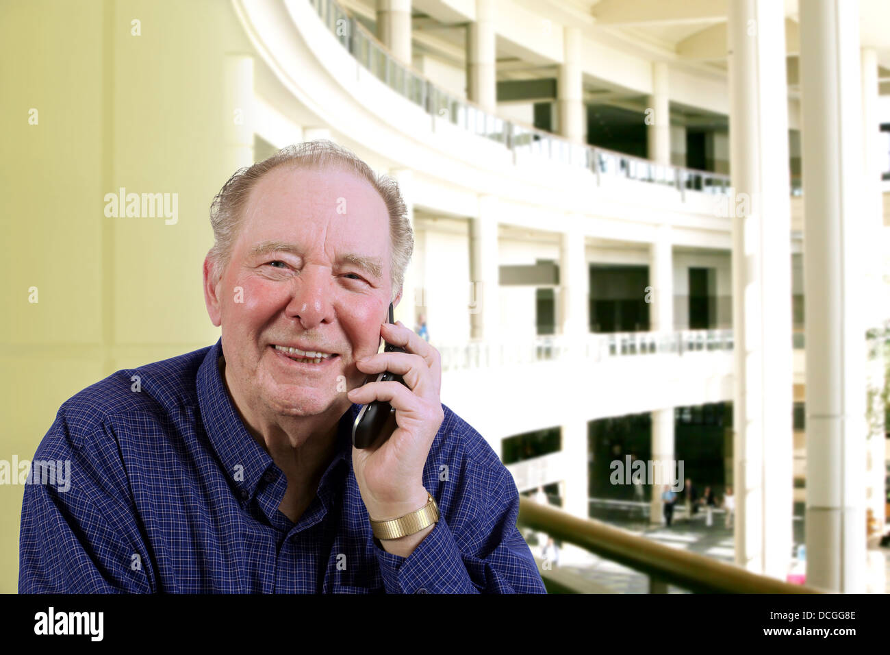 Senior elderly happy man talking hi-res stock photography and images ...