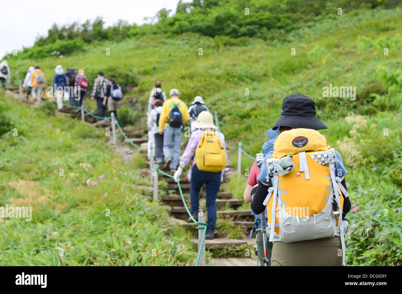 Hikers on Mount Happo near Hakubo in Nagano, Japan Stock Photo - Alamy