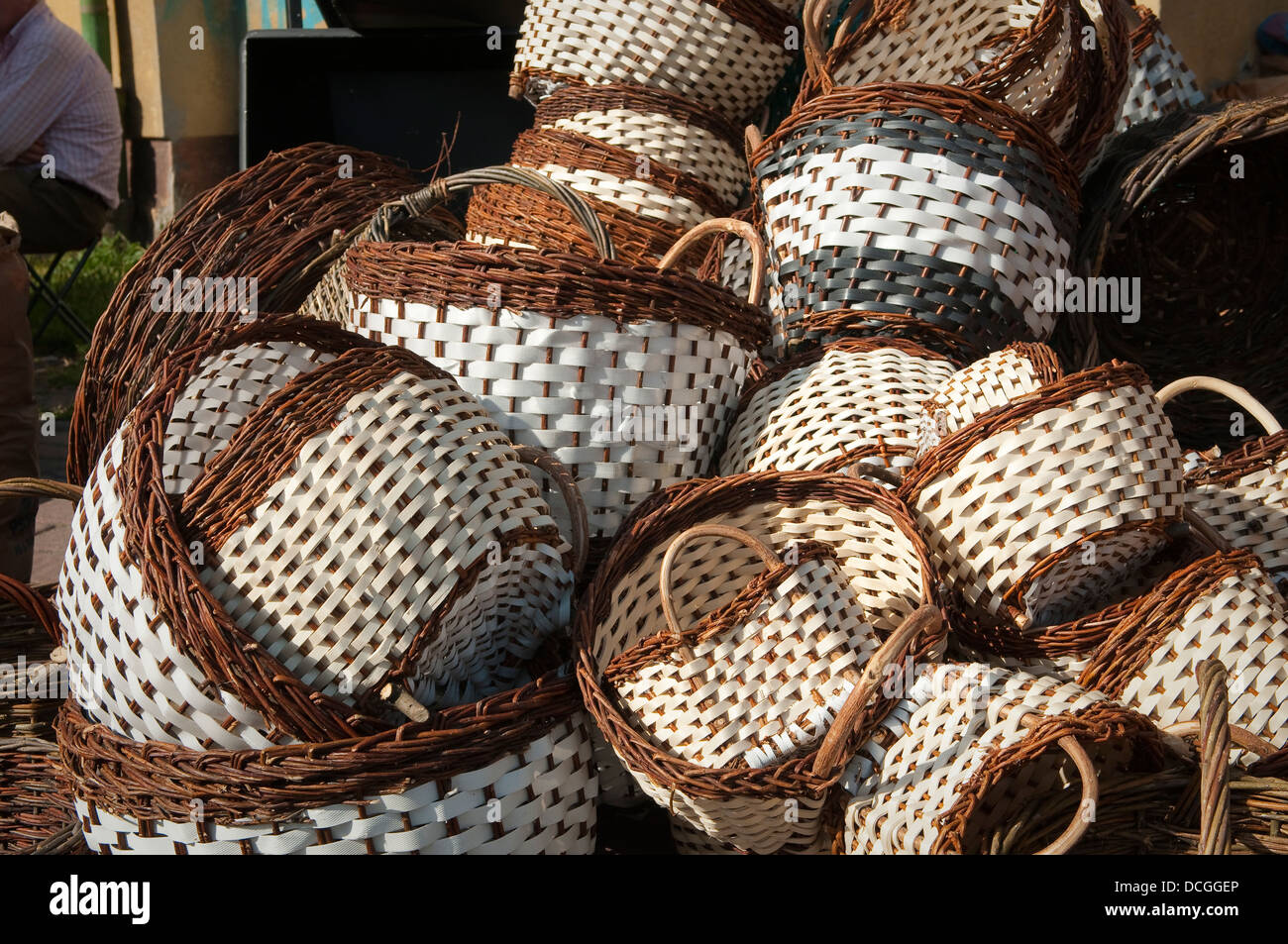 Wicket baskets hi-res stock photography and images - Alamy