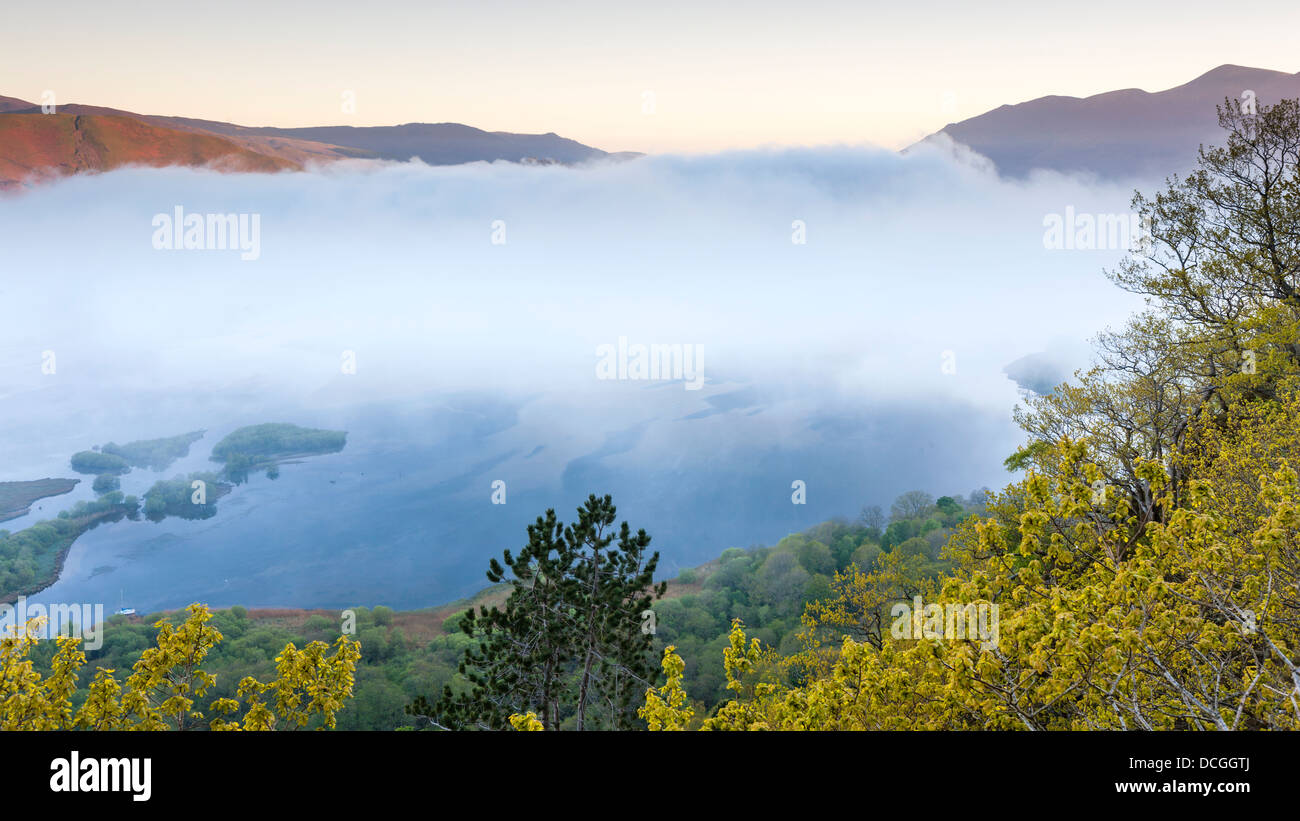 View across Derwent Water from Surprise View, Lake District National ...