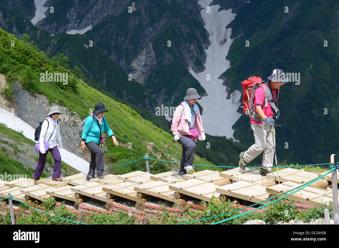 Hikers on Mount Happo near Hakubo in Nagano, Japan Stock Photo - Alamy