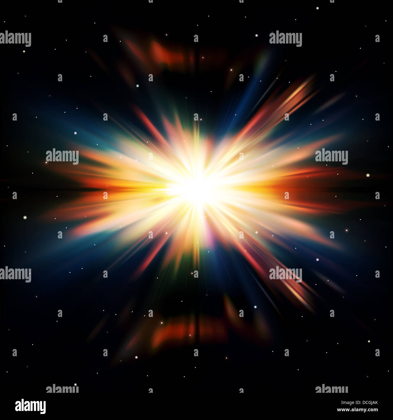 abstract black space background with stars and supernova Stock Photo ...