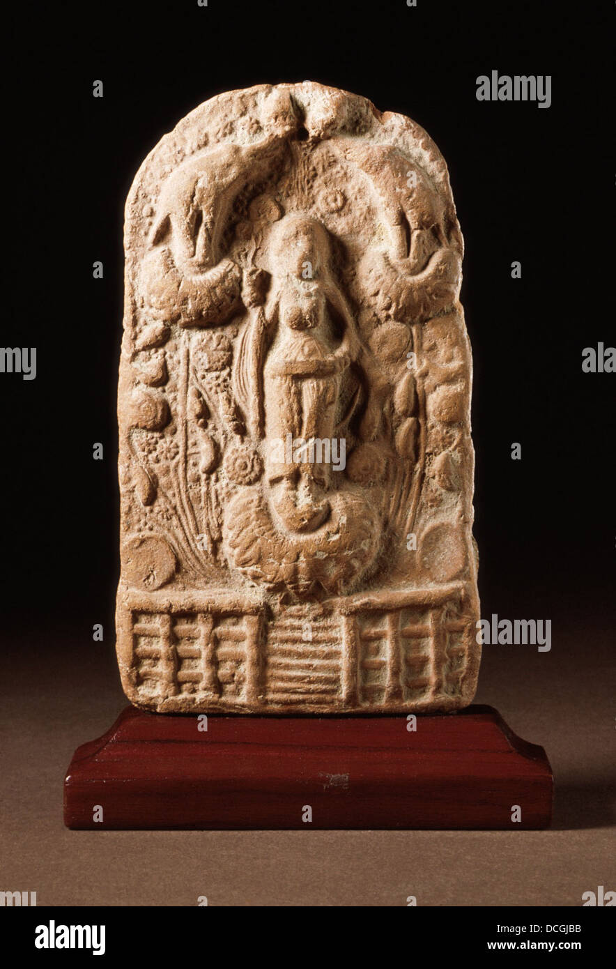 The artwork 'Shri Lakshmi Lustrated by Elephants' depicts the goddess ...