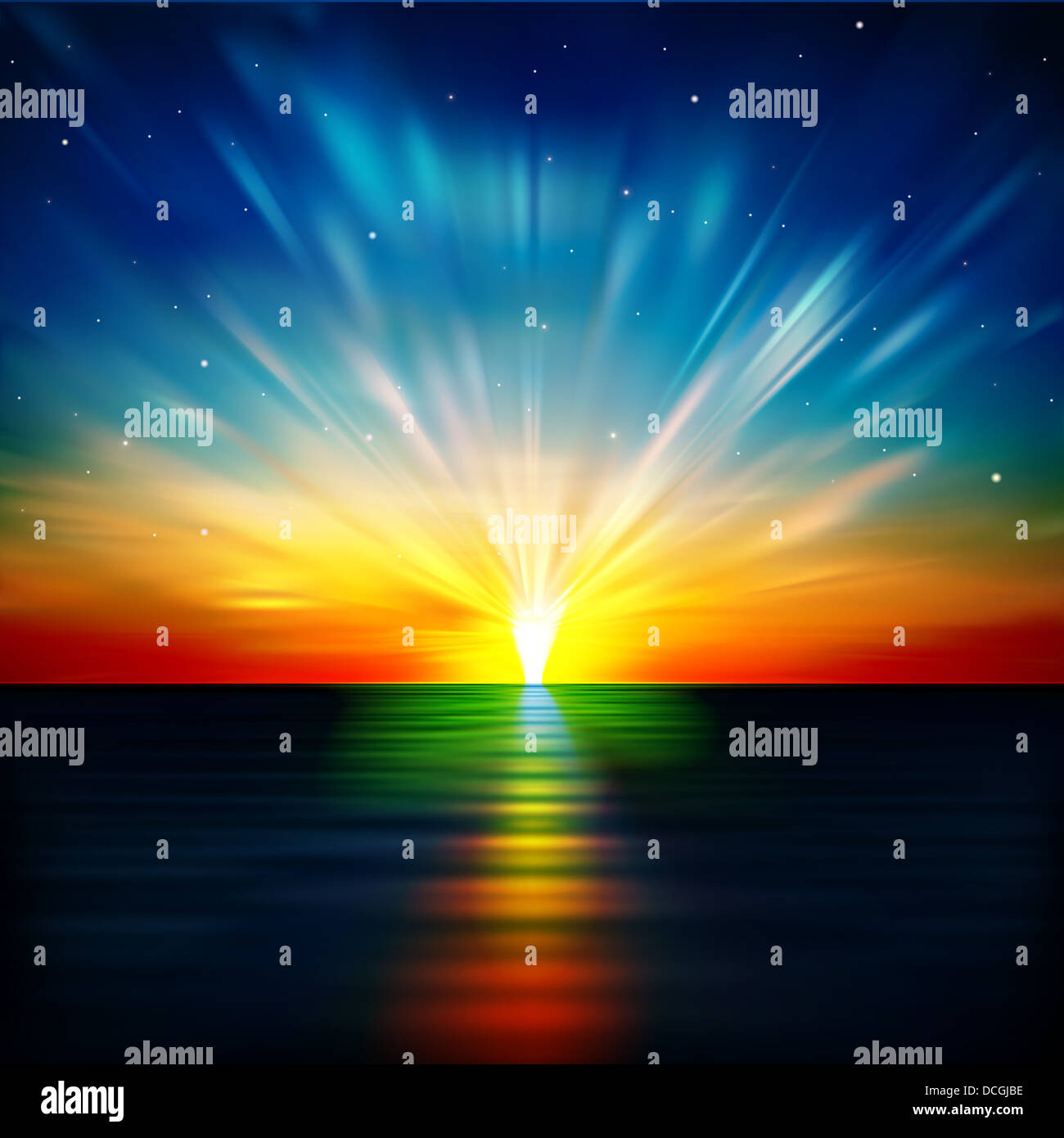 abstract nature background with clouds and sea sunrise Stock Photo - Alamy